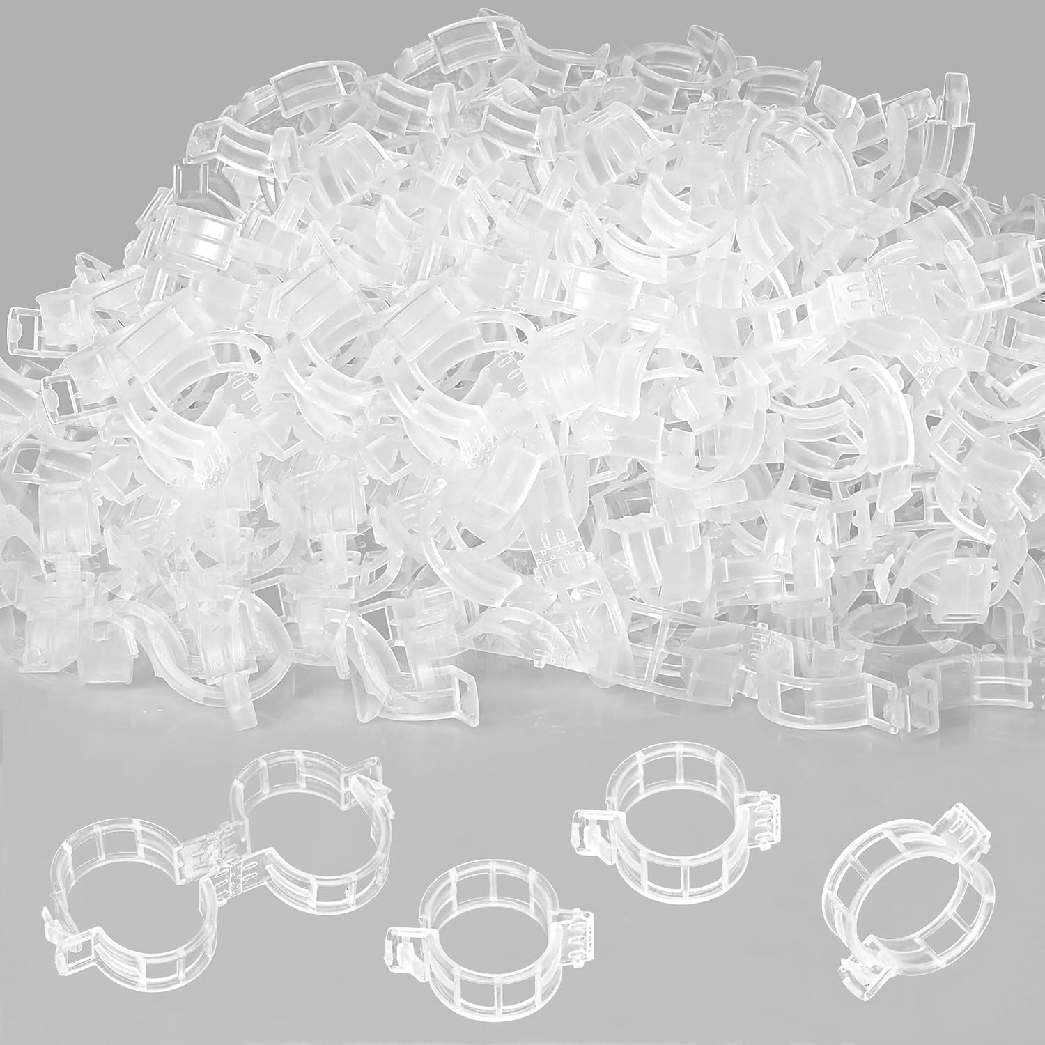 300 PCS Plant Support Clips, Tomato Clips, Plastic Trellis Clips, Grape ...