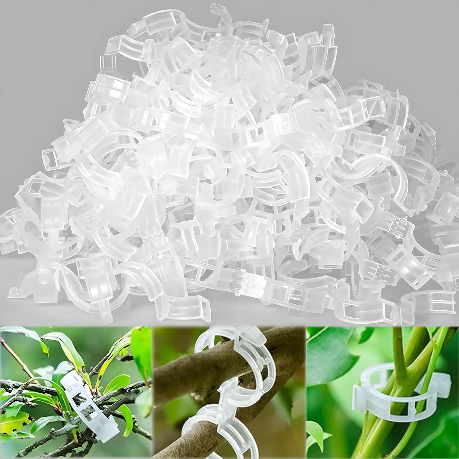 300 PCS Plant Support Garden Clips,Tomato Vine Clips for Flower Vine ...