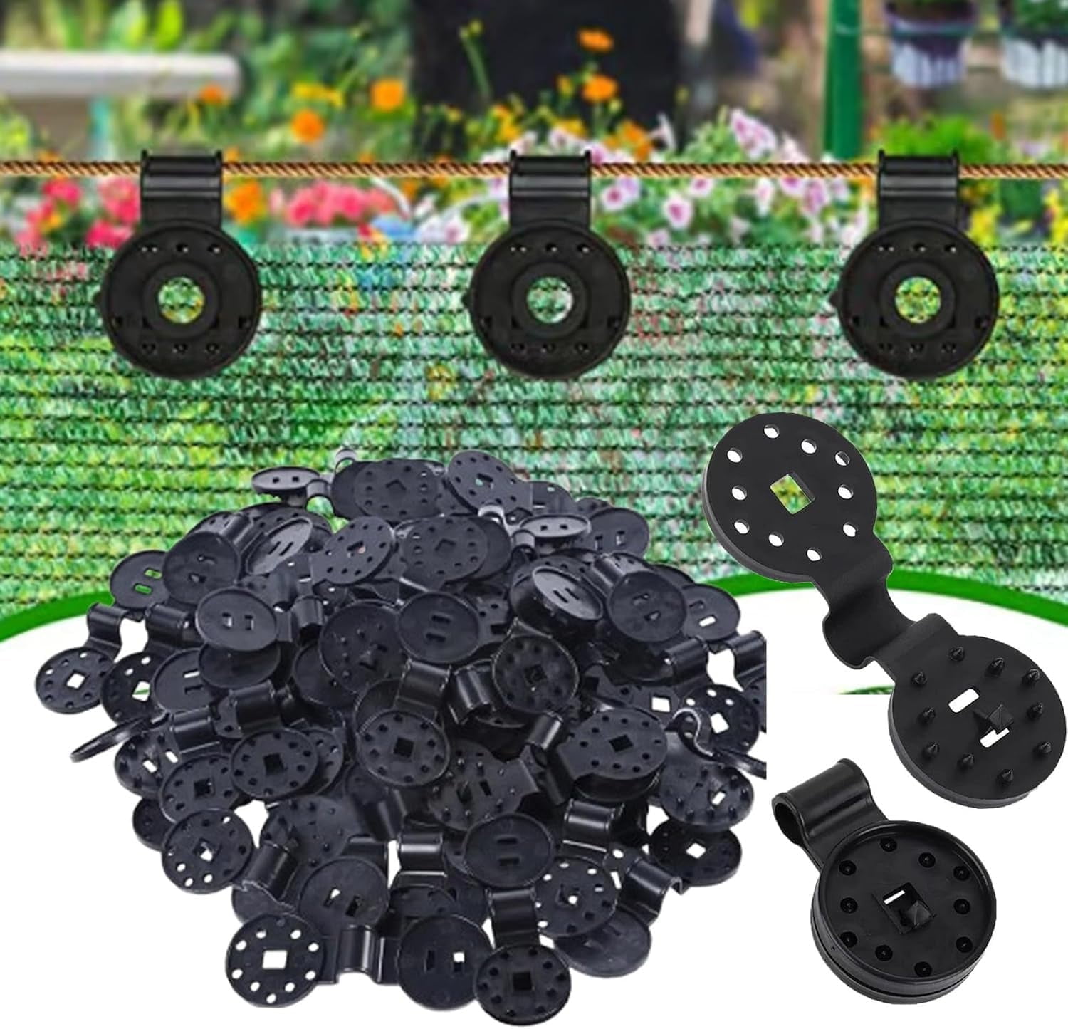 300 PCS Shade Cloth Plastic Clips, Sun Shade Cloth Heavy Duty Lock Grip ...