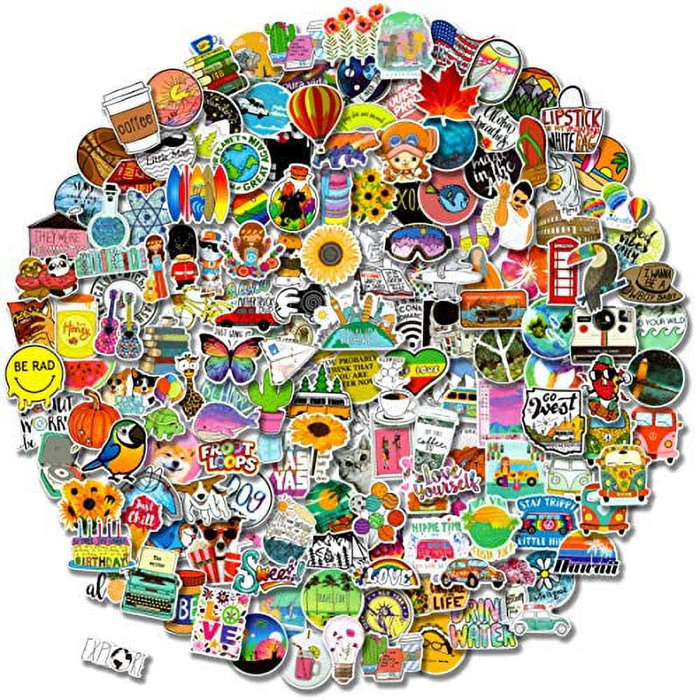 300 PCS Stickers Pack (50-850Pcs/Pack), Colorful Waterproof Stickers ...