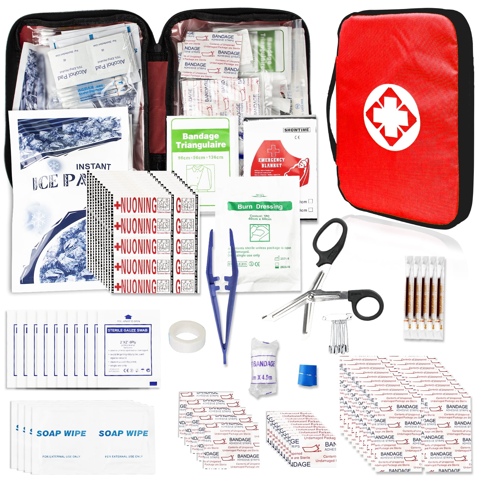 300 PCS Travel First Aid Kits Car Emergency First Aid Supplies for ...