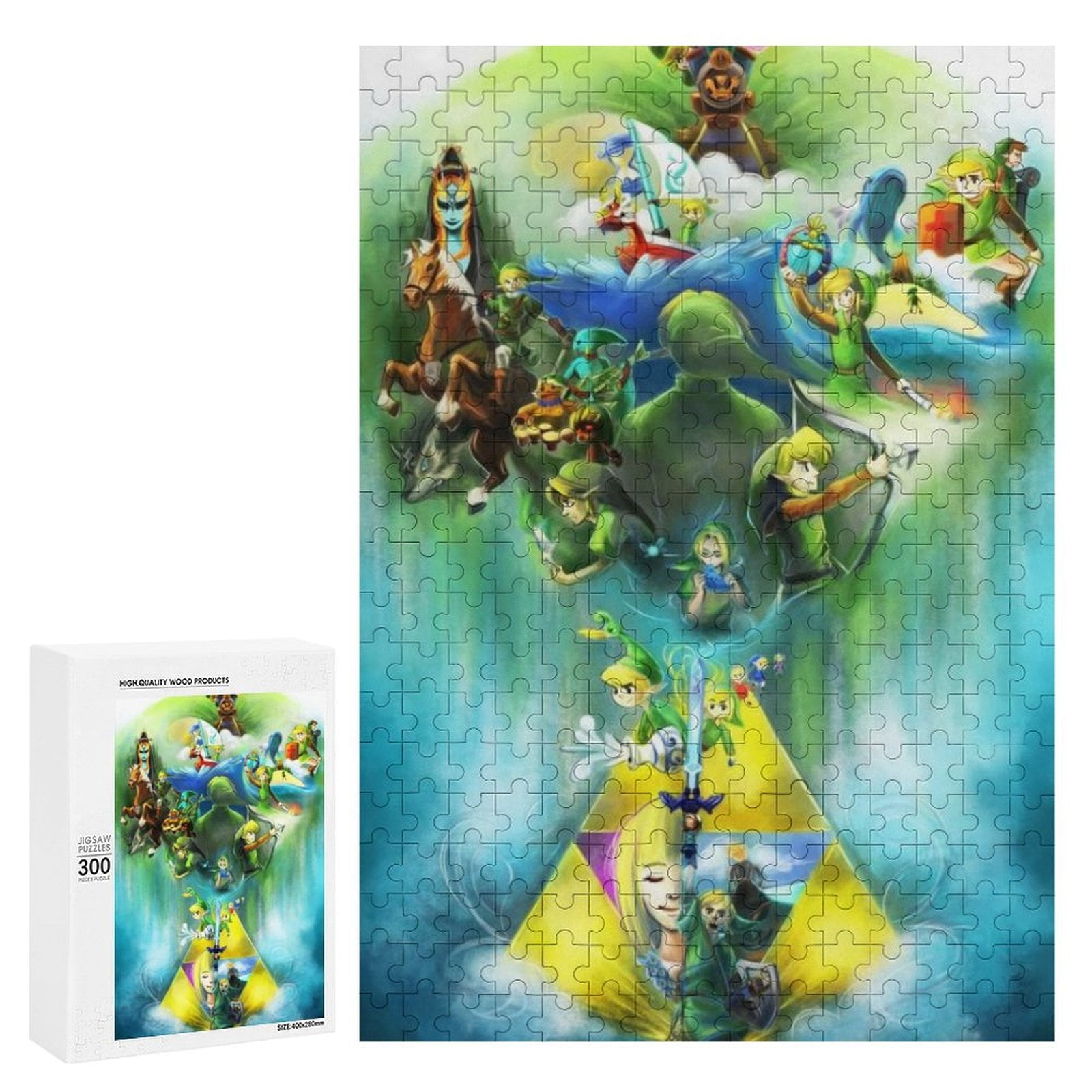 300 PCS Wooden Jigsaw Puzzles for Kids And Adults, 3D Visual The Legend ...