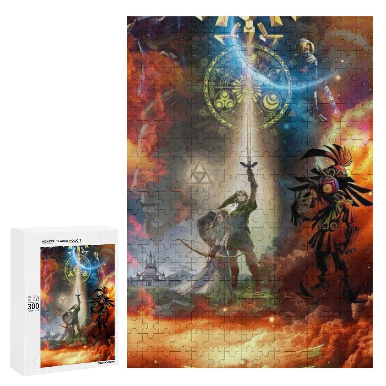 300 PCS Wooden Jigsaw Puzzles for Kids And Adults, 3D Visual The Legend ...