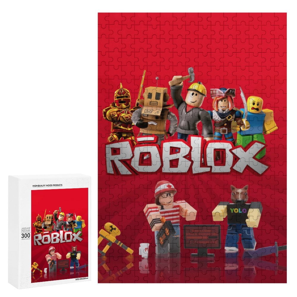 300 PCS Wooden Jigsaw Puzzles for Kids And Adults, 3D Visual Roblox ...