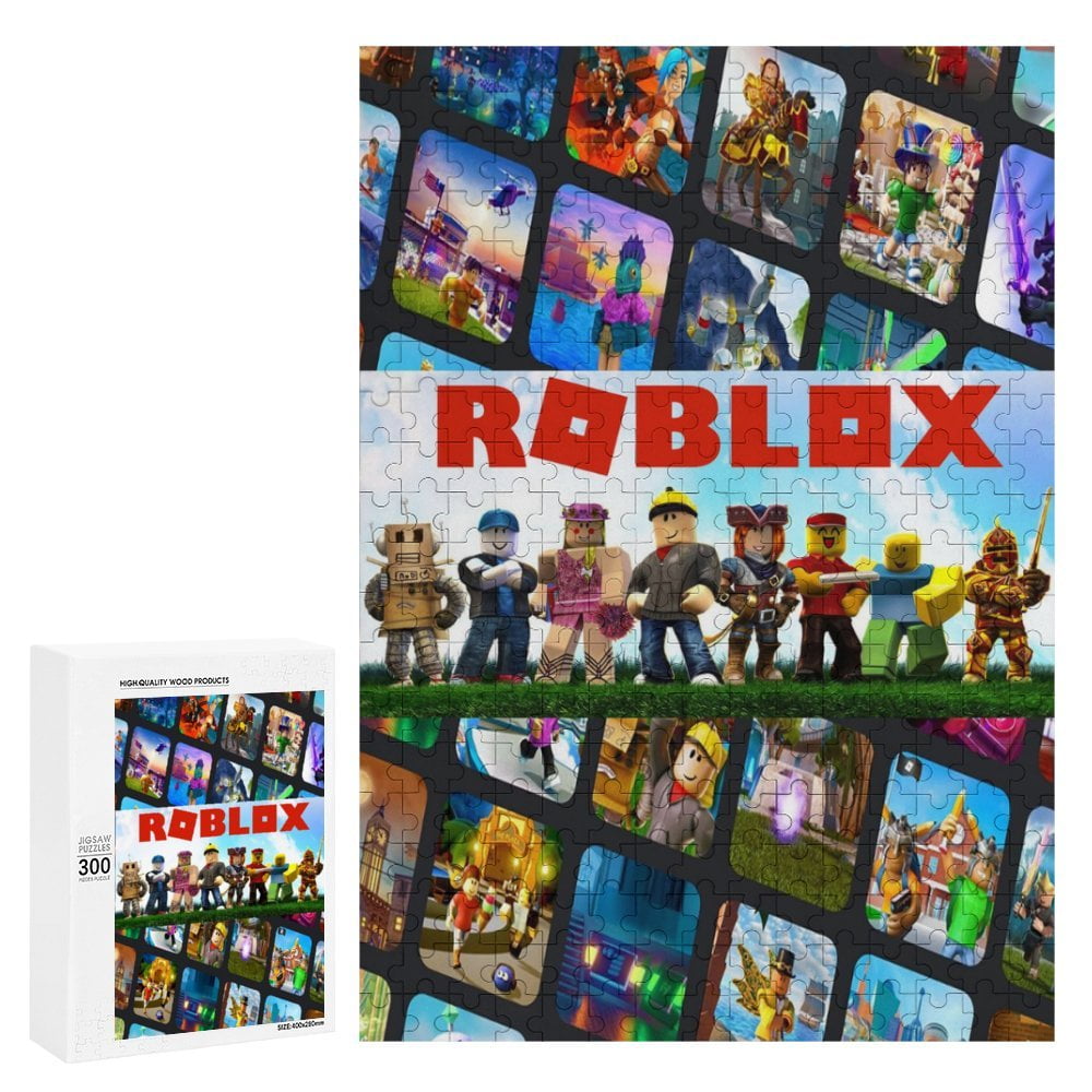 300 PCS Wooden Jigsaw Puzzles for Kids And Adults, 3D Visual Roblox ...
