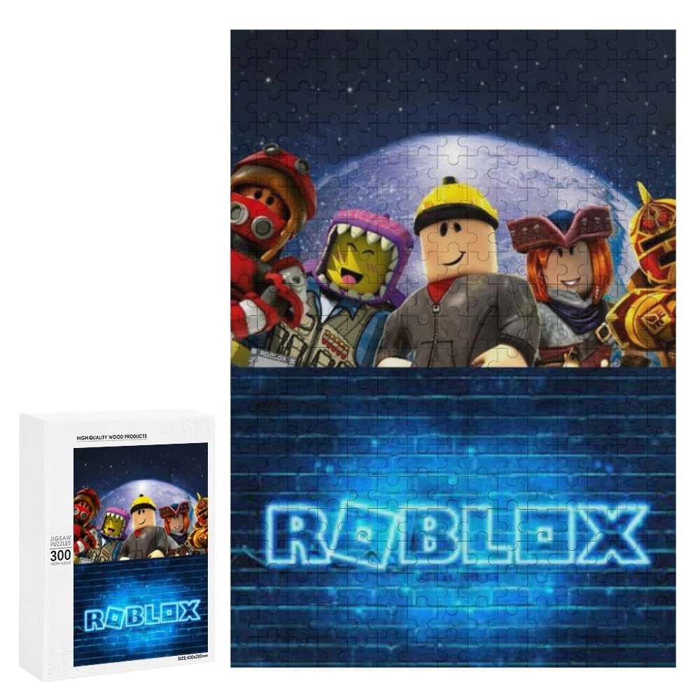 300 PCS Wooden Jigsaw Puzzles for Kids And Adults, 3D Visual Roblox ...