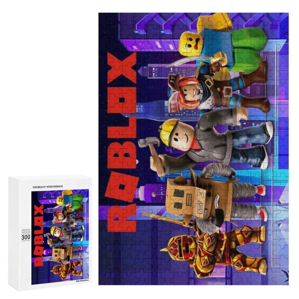 300 PCS Wooden Jigsaw Puzzles for Kids And Adults, 3D Visual Roblox ...