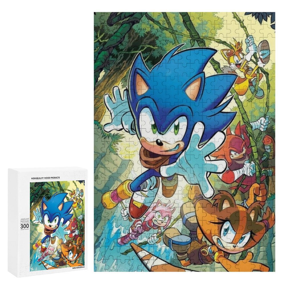 300 PCS Wooden Jigsaw Puzzles for Kids And Adults, 3D Visual Sonic ...