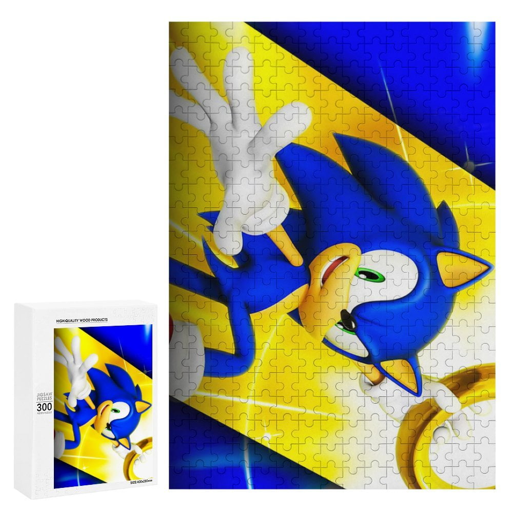 300 PCS Wooden Jigsaw Puzzles for Kids And Adults, 3D Visual Sonic ...