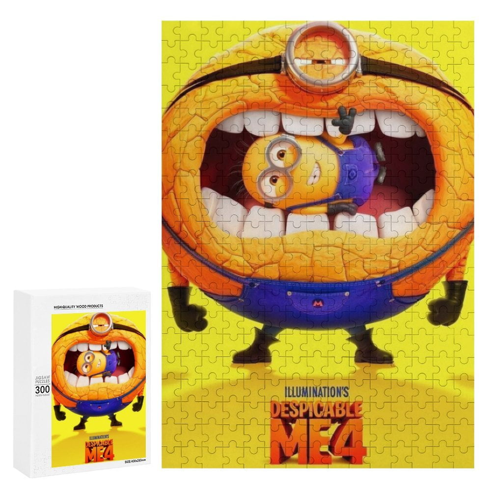 300 PCS Wooden Jigsaw Puzzles for Kids And Adults, 3D Visual Despicable ...