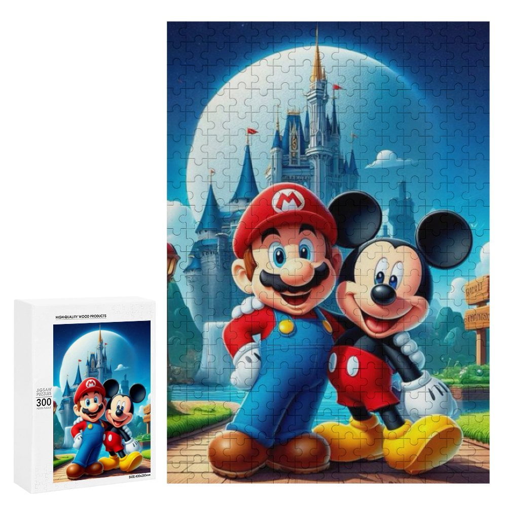 300 PCS Wooden Jigsaw Puzzles for Kids And Adults, 3D Visual Poppy ...