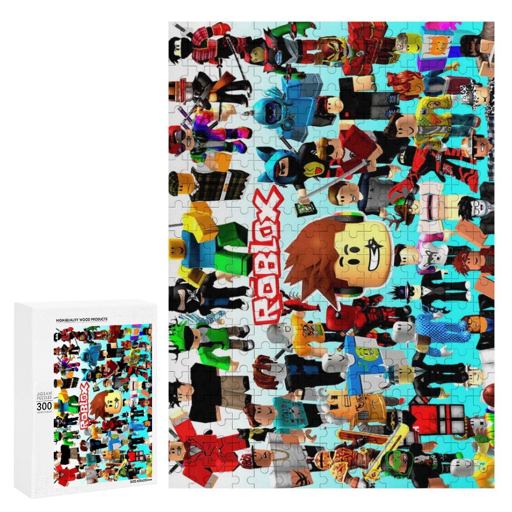 300 PCS Wooden Jigsaw Puzzles for Kids And Adults, 3D Visual Roblox ...