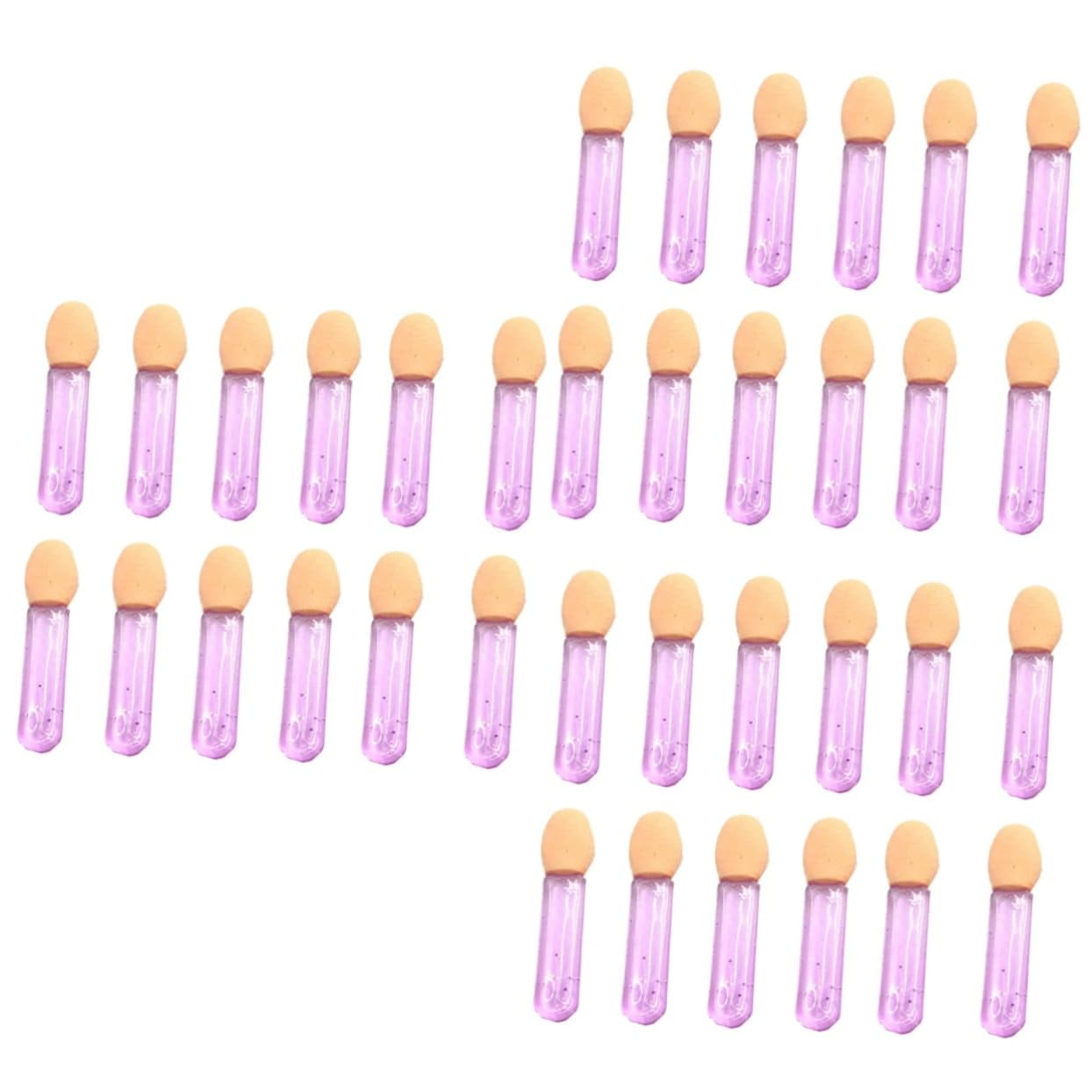 300 PCS disposable eyeshadow sponge cosmetics makeup tool handle ...