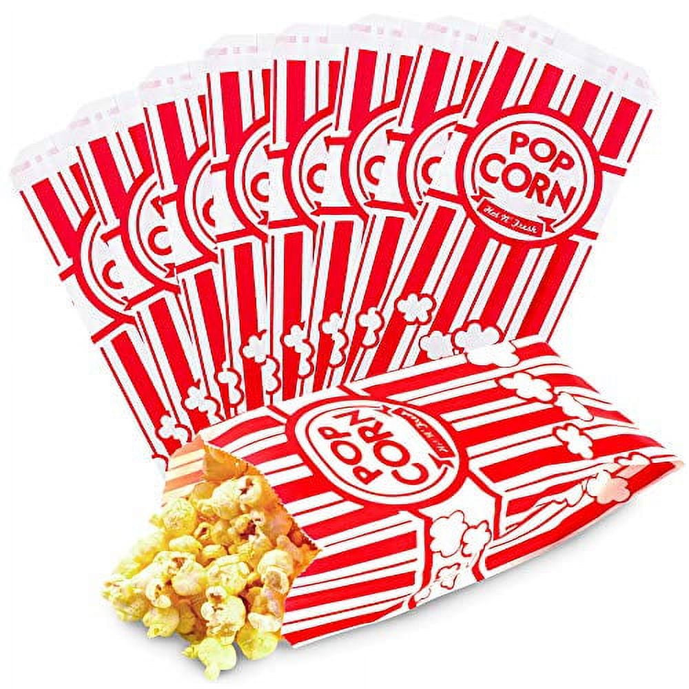[300 Pack] 1 oz Popcorn Bags - Disposable Popcorn Containers Paper ...