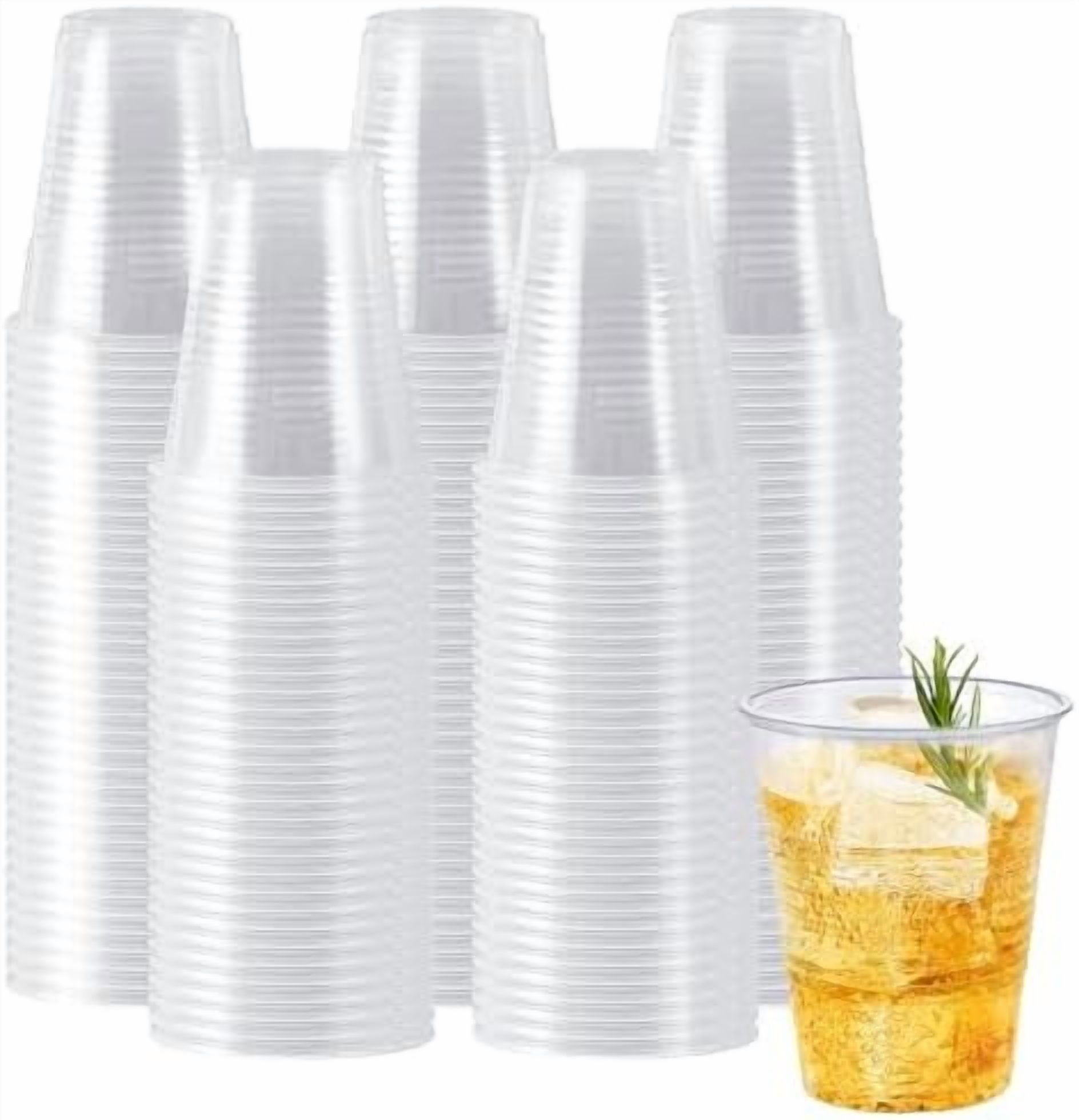 300 Pack 12 oz Clear Plastic Cups, 12 Ounce Disposable Cold Drinking ...