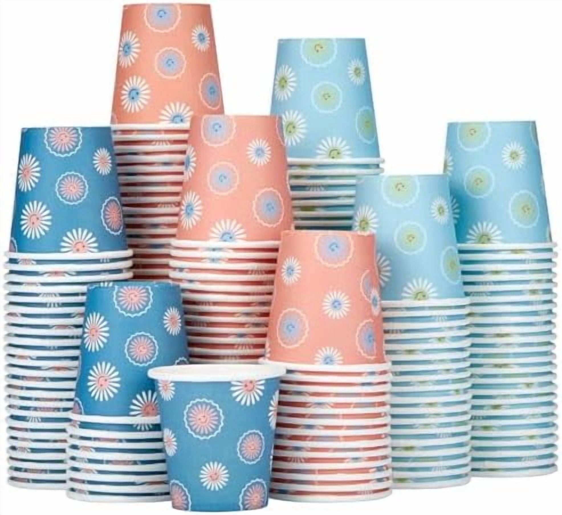 300 Pack 3 oz Paper Cups, Disposable Bathroom Cups, Small Mouthwash Cup ...