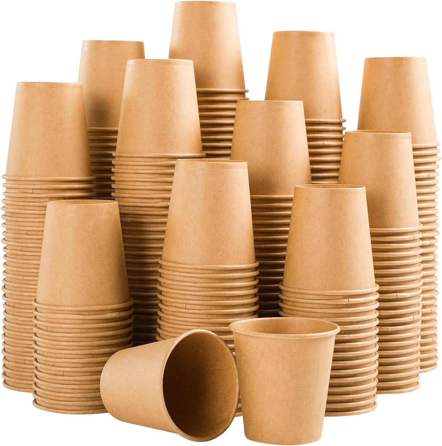 300 Pack 3 oz Paper Cups, Disposable Kraft Small Bathroom Cups 3 Ounce ...