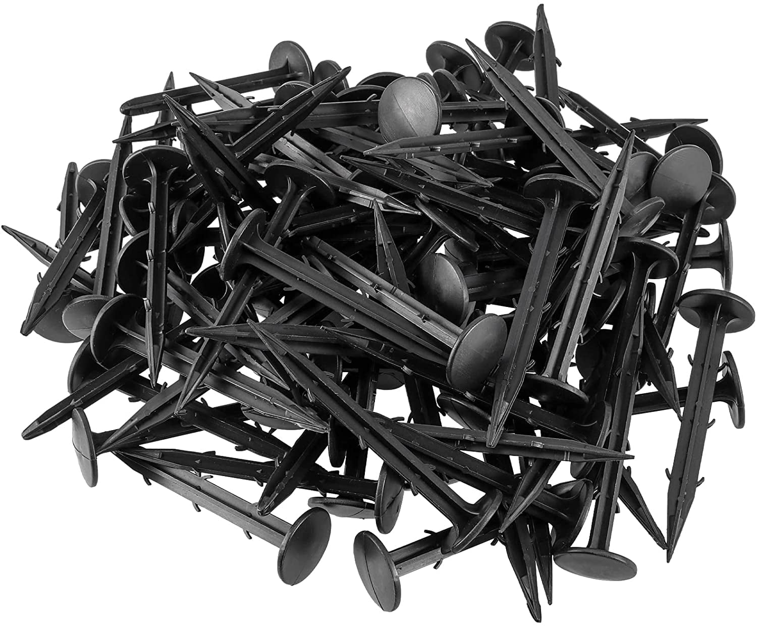 300 Pack 4 Inches Plastic Garden Landscape & Garden Spikes, Black ...