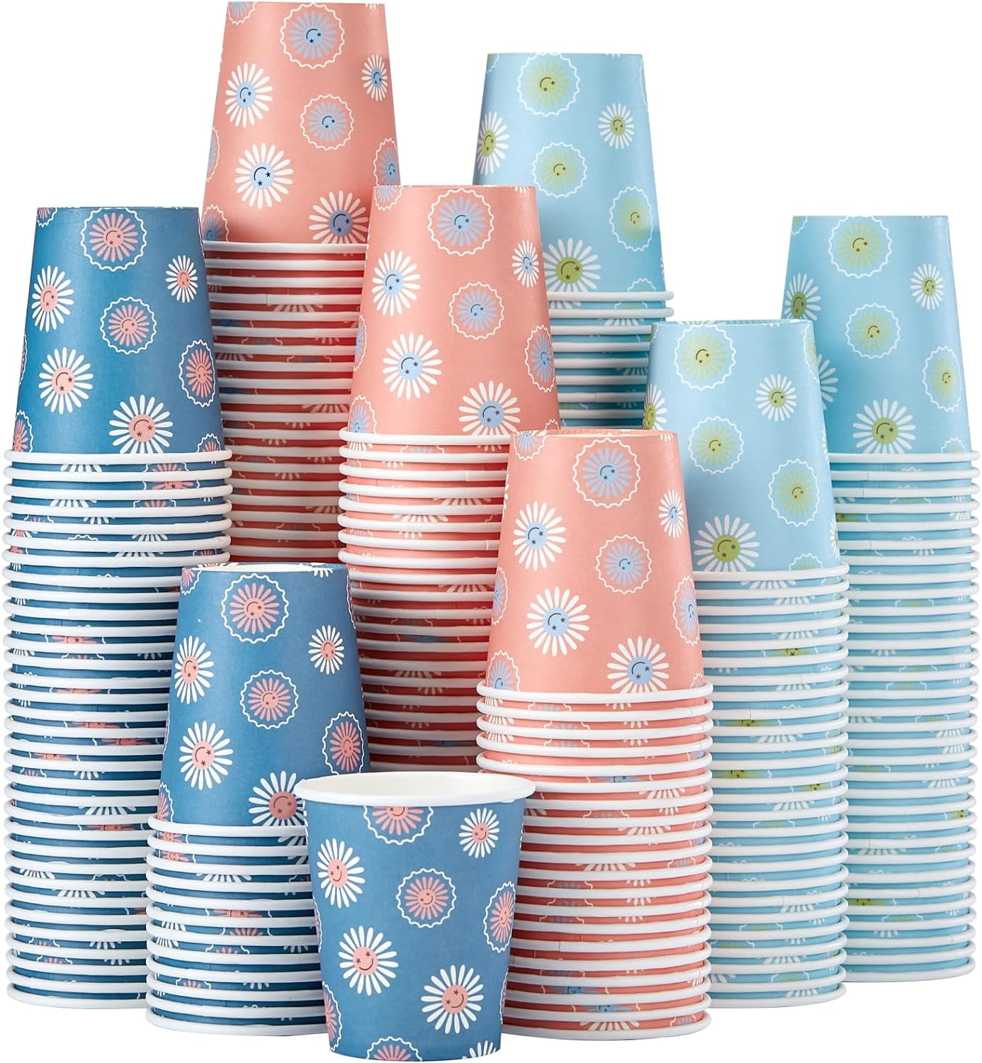300 Pack 5 oz Paper Cups, Disposable Bathroom Cups, Small Mouthwash ...