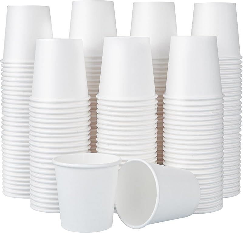 300 Pack 5 oz Paper Cups, White Paper Disposable Cups, Small Bathroom ...