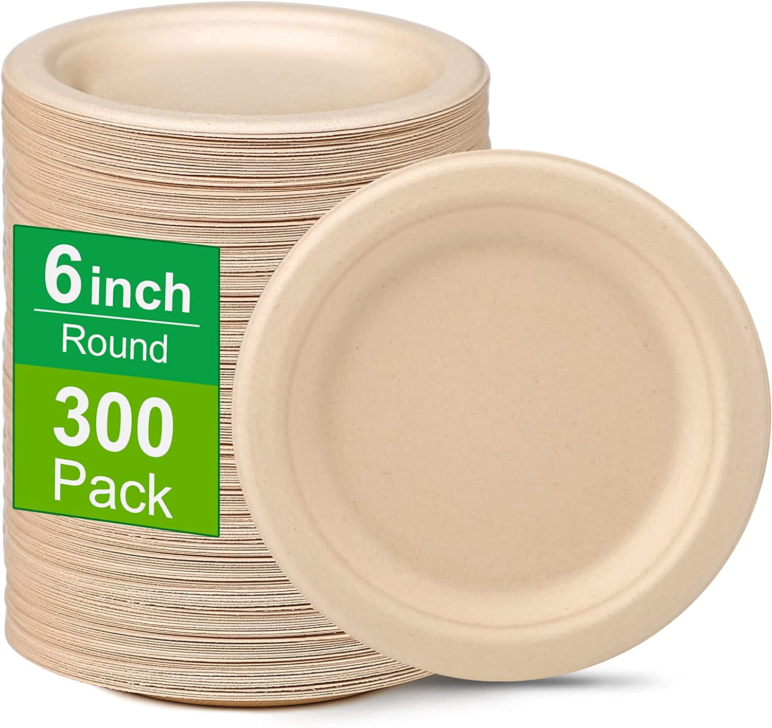 300 Pack 6 inch Paper Plates, Small Paper Plates Bulk, Disposable ...