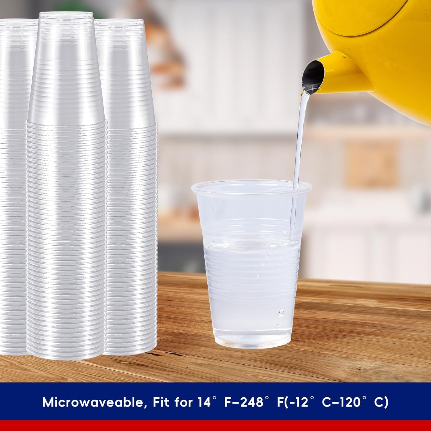 300 Pack 7 Oz Clear Plastic Cups,7 Ounce Disposable Cups, Cold Party ...