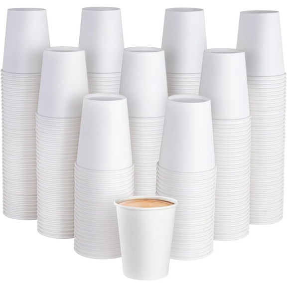 EconoHome 8 oz 50 Pack Disposable Coffee Paper Cups - Paper Cups for ...