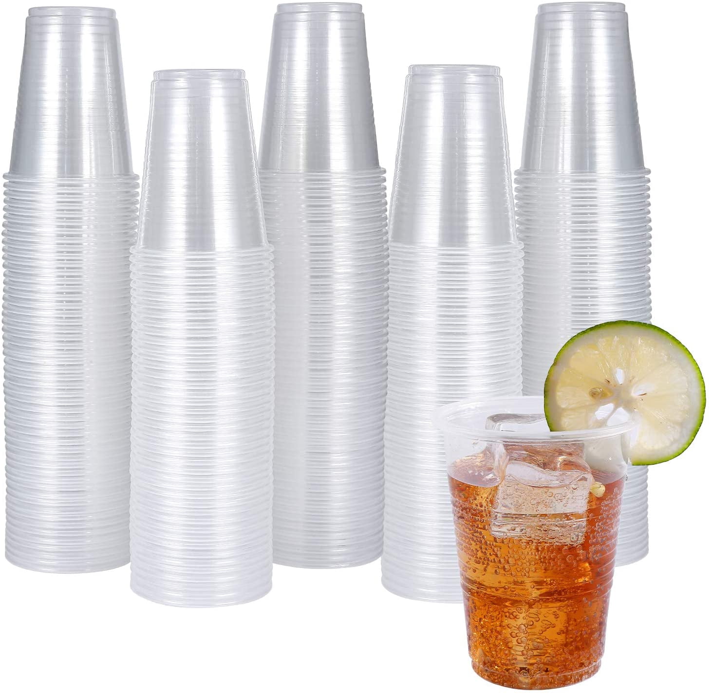 300 Pack 9oz Clear Plastic Disposable Cups, Ideal for Mouthwash ...