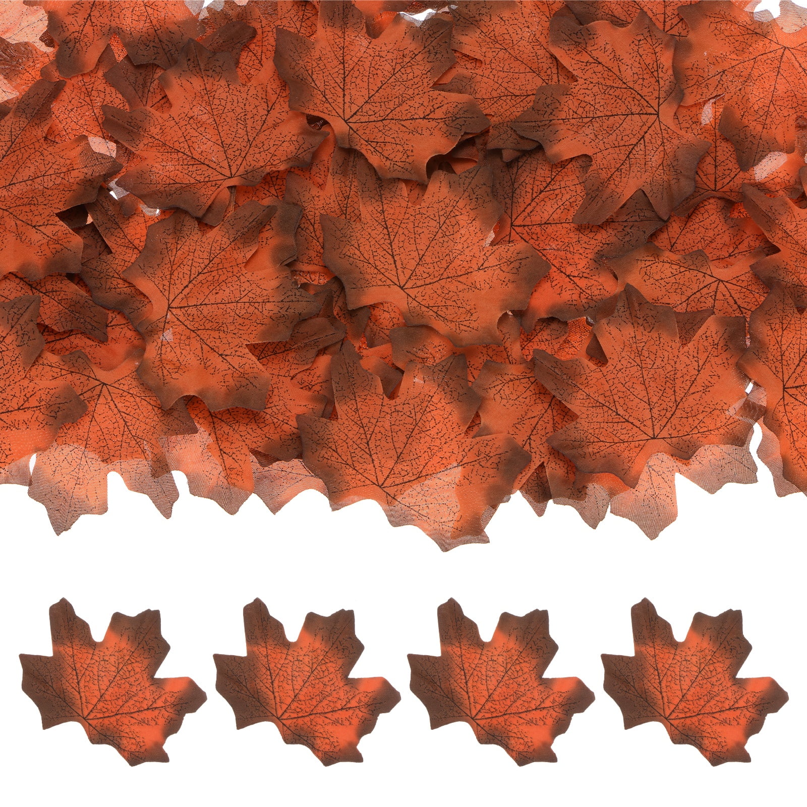 300-Pack Artificial Maple Leaves, Fake Fall Leaves Faux Autumn Leaves ...