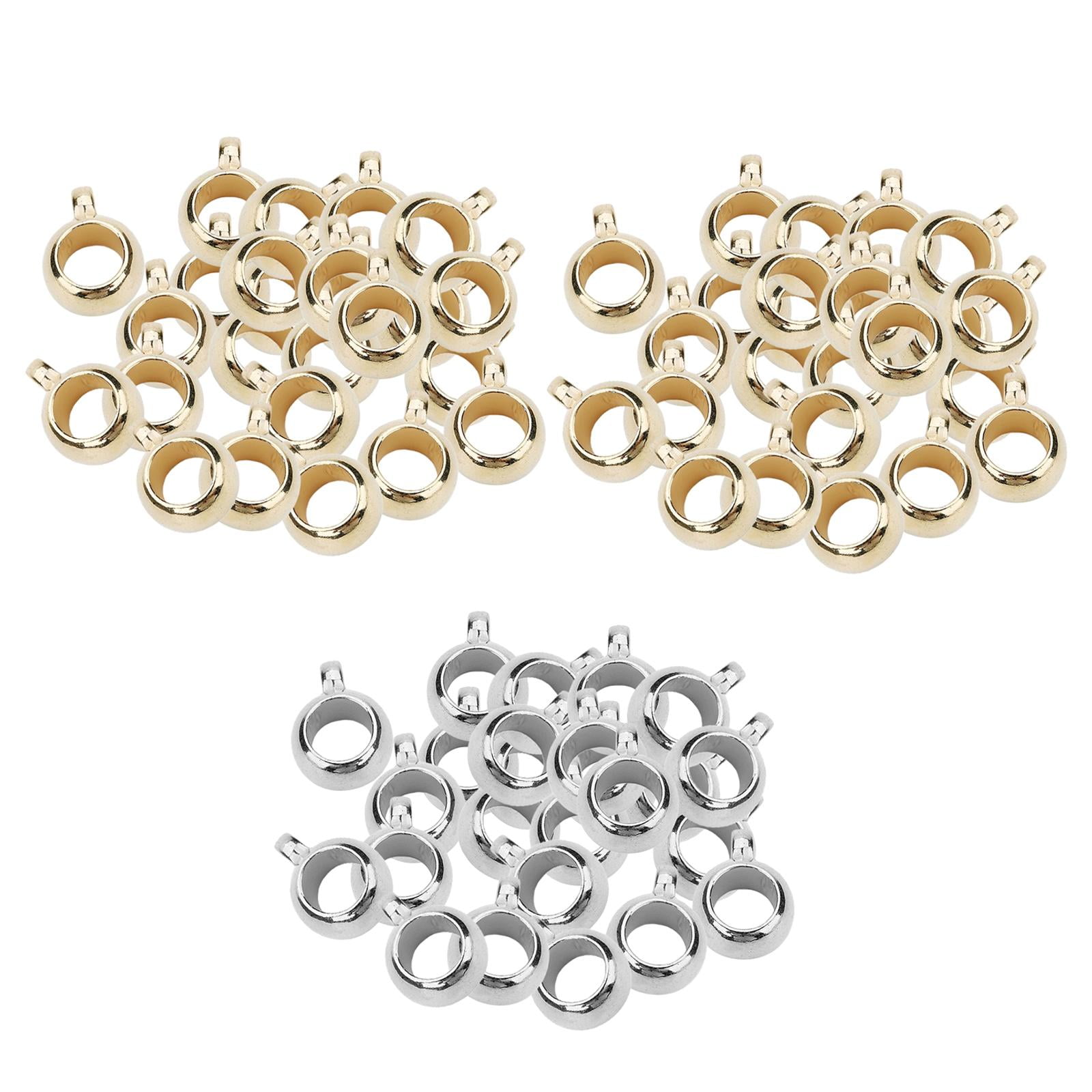 300 Pack Bails Spacer Beads Bracelet Charms Jewelry Making Findings ...