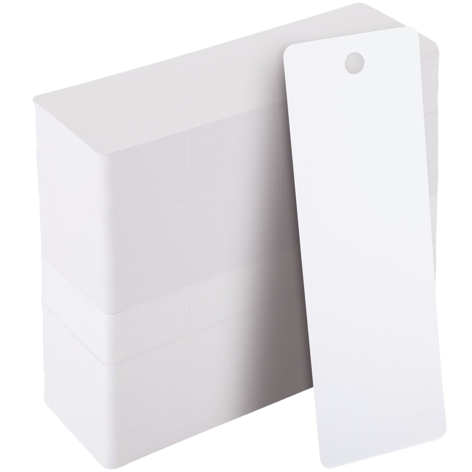 Walmart 300-Pack DIY Blank Bookmarks, White Cardstock Page Markers, 6x2 ...
