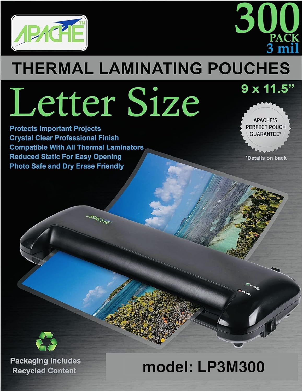 300 Pack Laminating Pouches 3 mil, for 8.5 x 11 inch Letter Size Paper ...