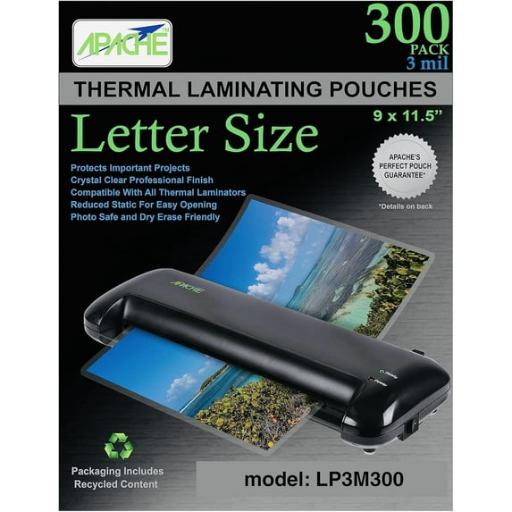 300 Pack Laminating Pouches 3 mil, for 8.5 x 11 inch Letter Size Paper ...
