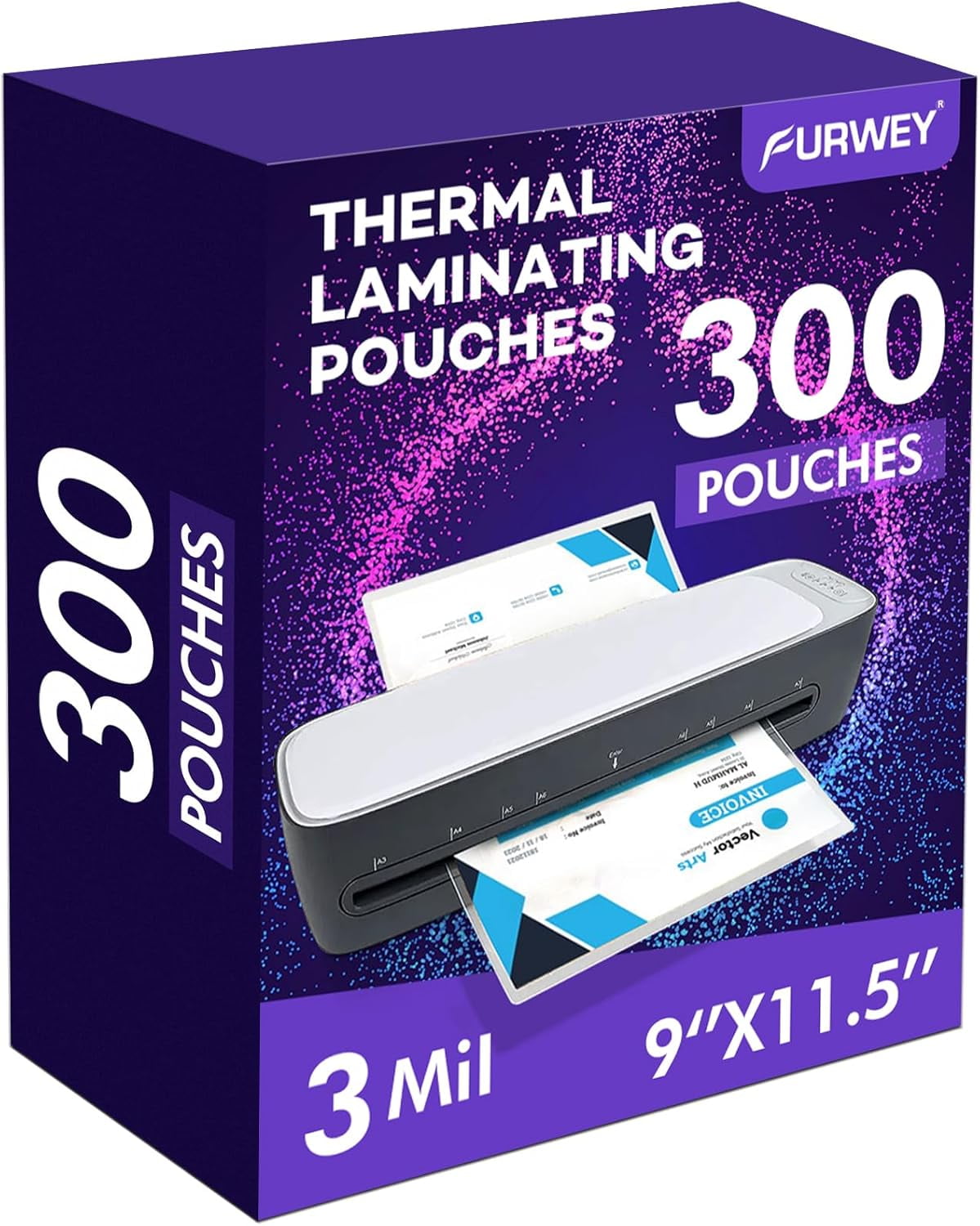 300 Pack Laminating Sheets, 3 Mil, 9 x 11.5 Inches Thermal Laminating ...