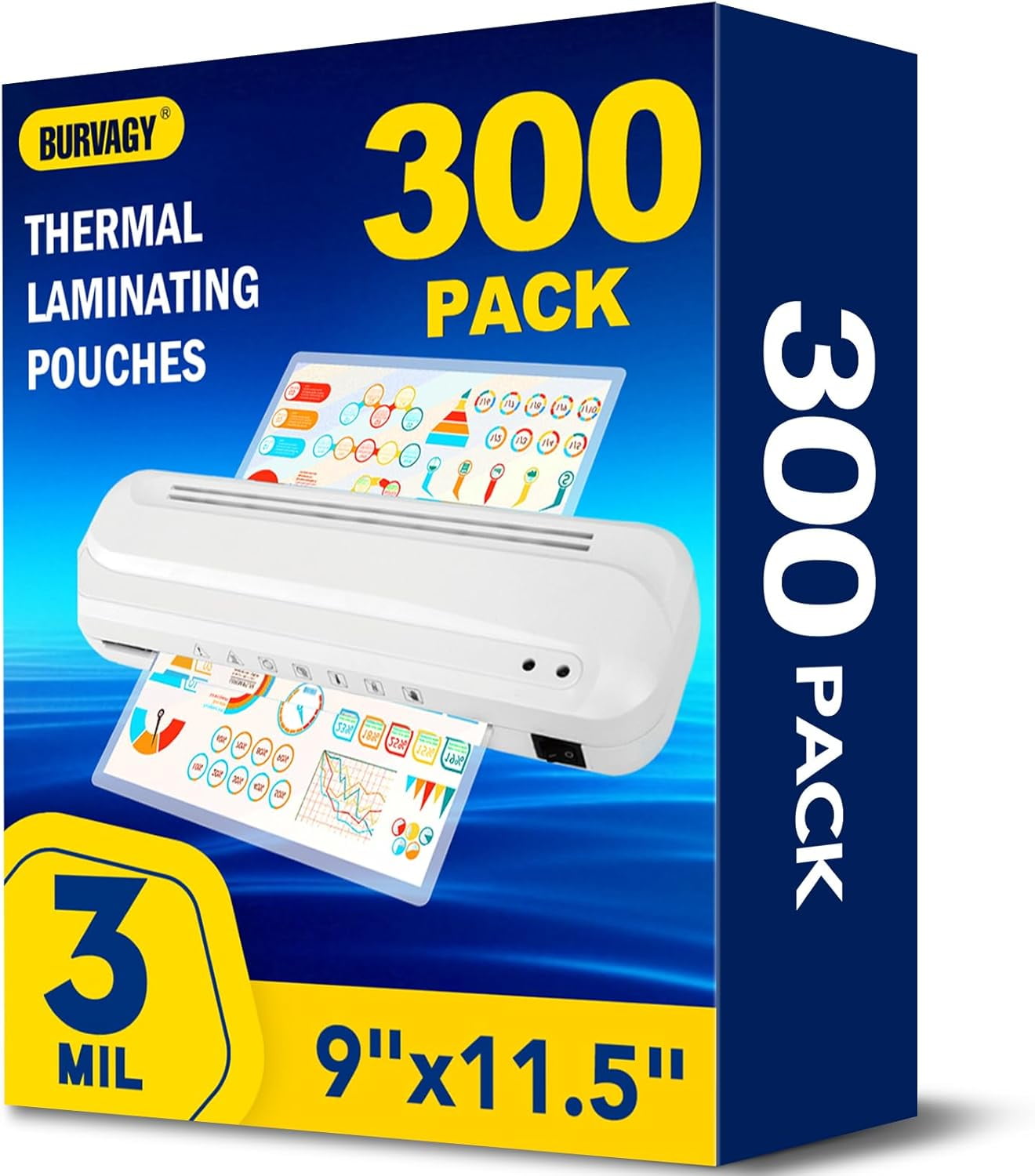 300 Pack Laminating Sheets, 3 Mil, 9 x 11.5 Inches Thermal Pouches ...