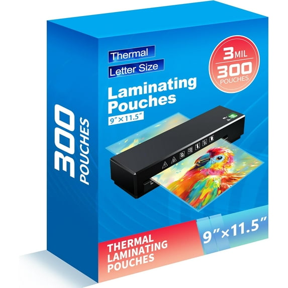 300 Pack Laminating Sheets,3 Mil,9"x11.5" Inches for Use with Thermal ...