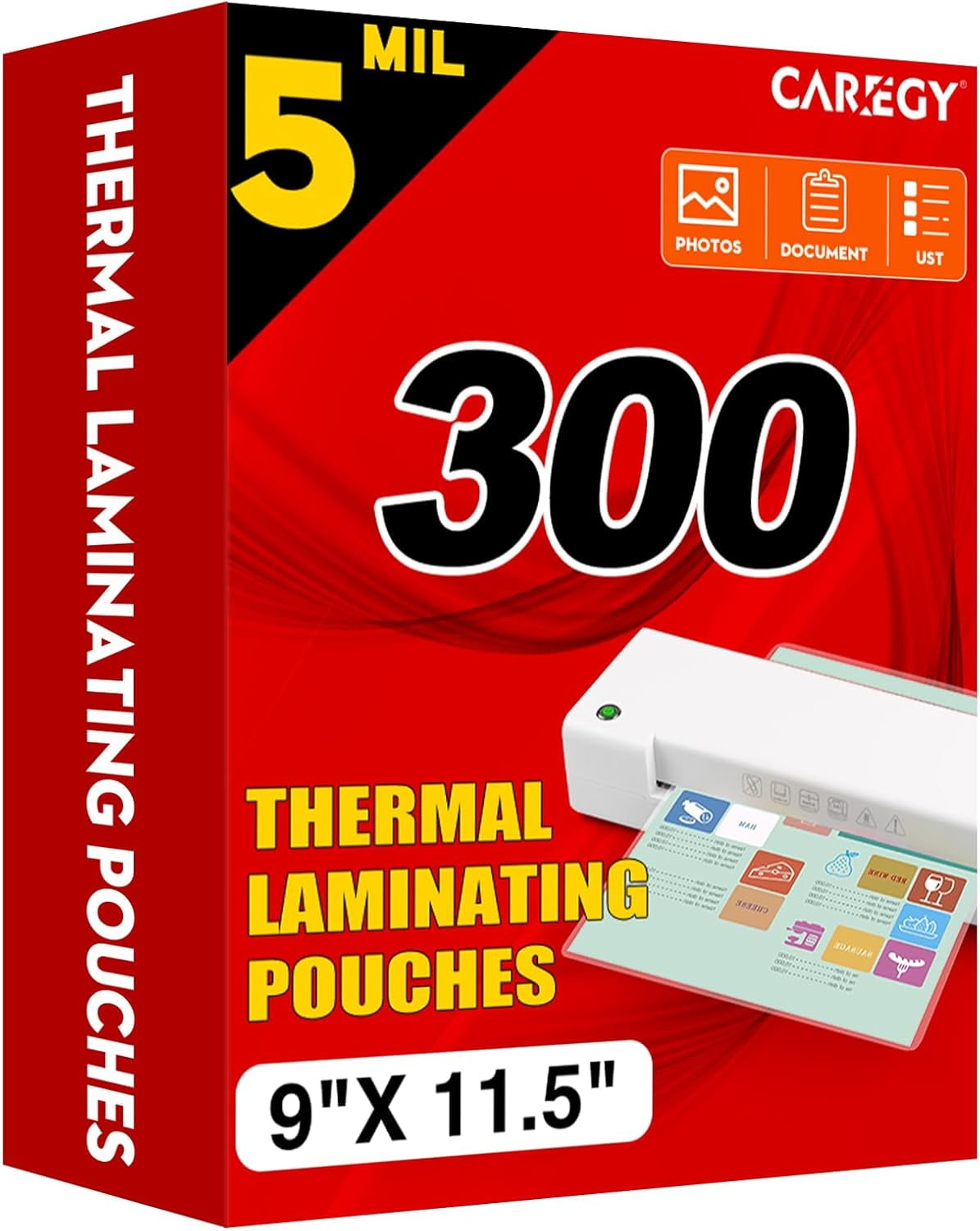 300 Pack Laminating Sheets, Holds 8.5 x 11 Inch Sheets,5 Mil Thermal ...