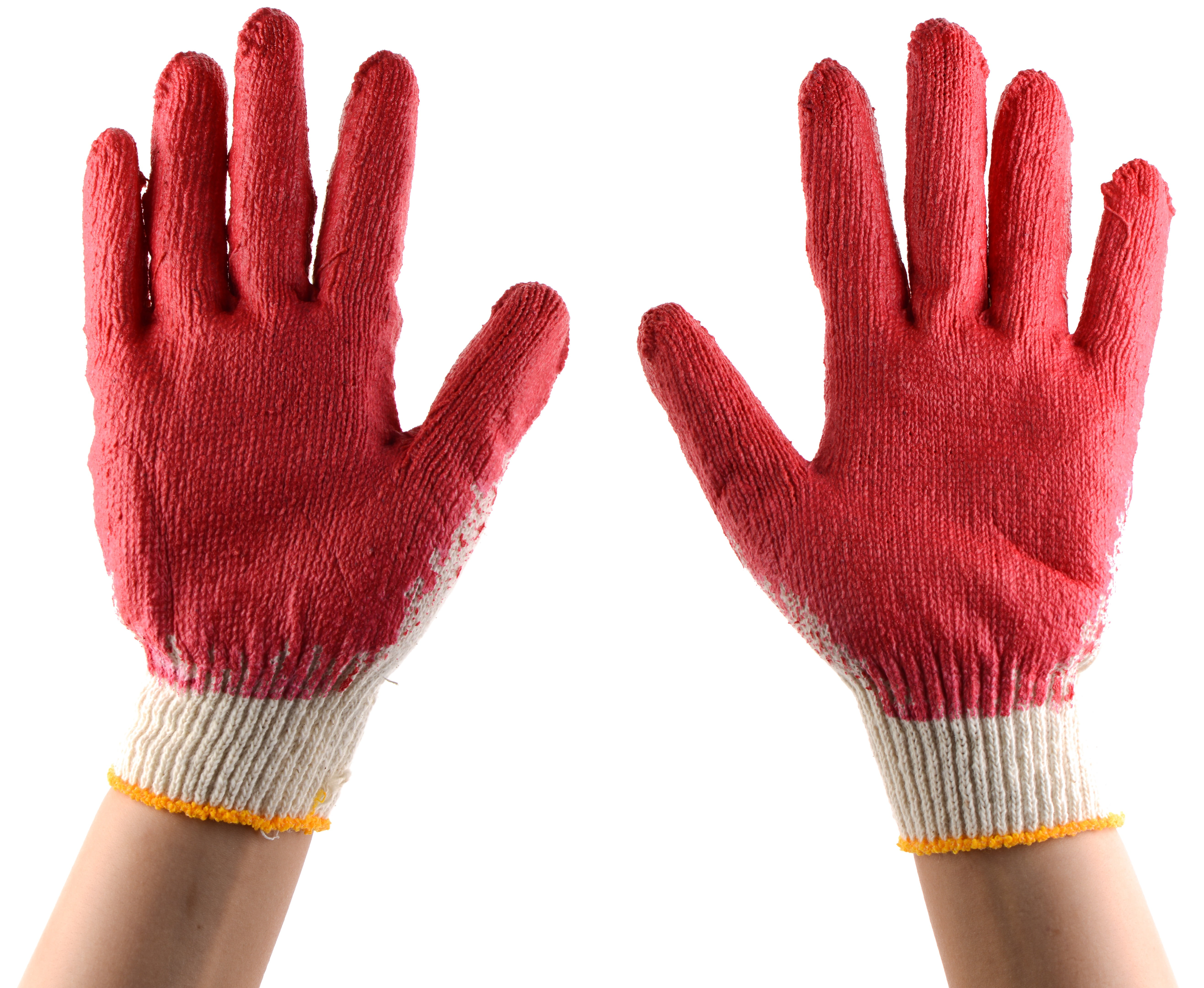 [300 Pack] Latex Dipped Nitrile Coated Work Gloves Medium - String Knit ...