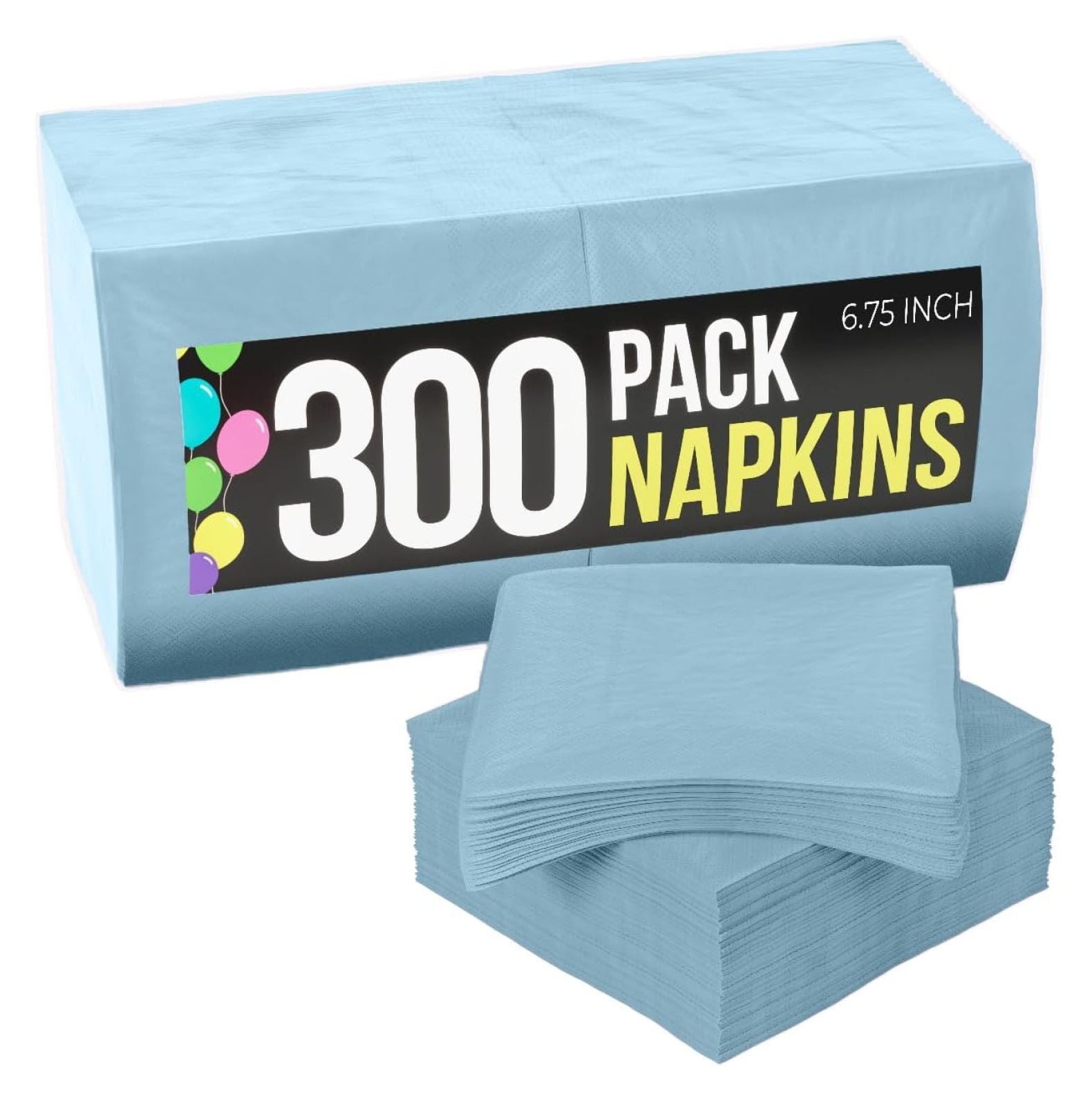 300 Pack Light Blue Paper Napkins Disposable, 2 Ply Party Napkins ...
