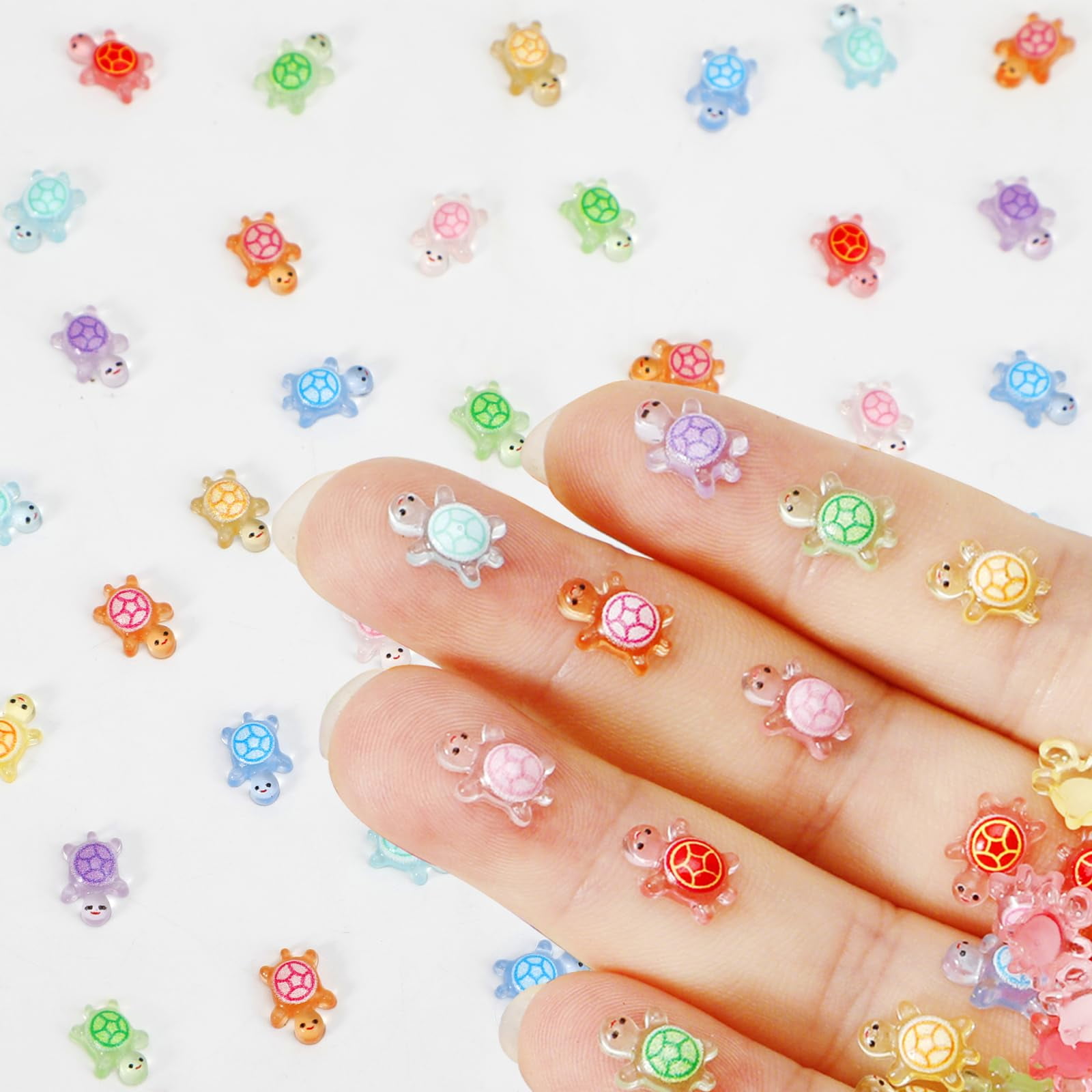 300 Pack LuminousEGSC Mini Resin Turtles, Tiny Sea Turtle Glow in The ...