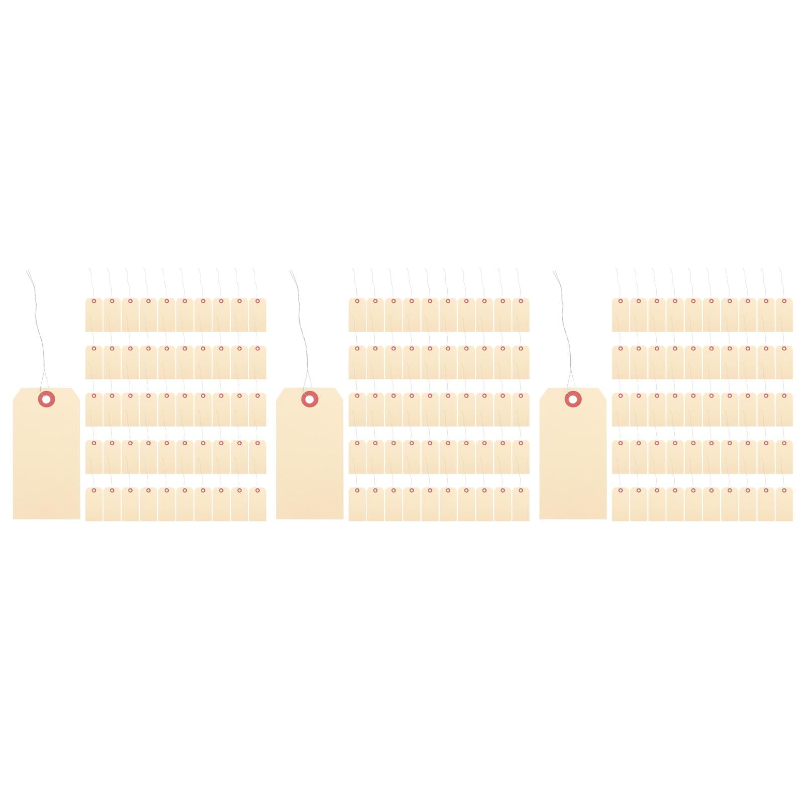 300 Pack Manila Paper Tags with Wire Attached Manilla Shipping Tags ...