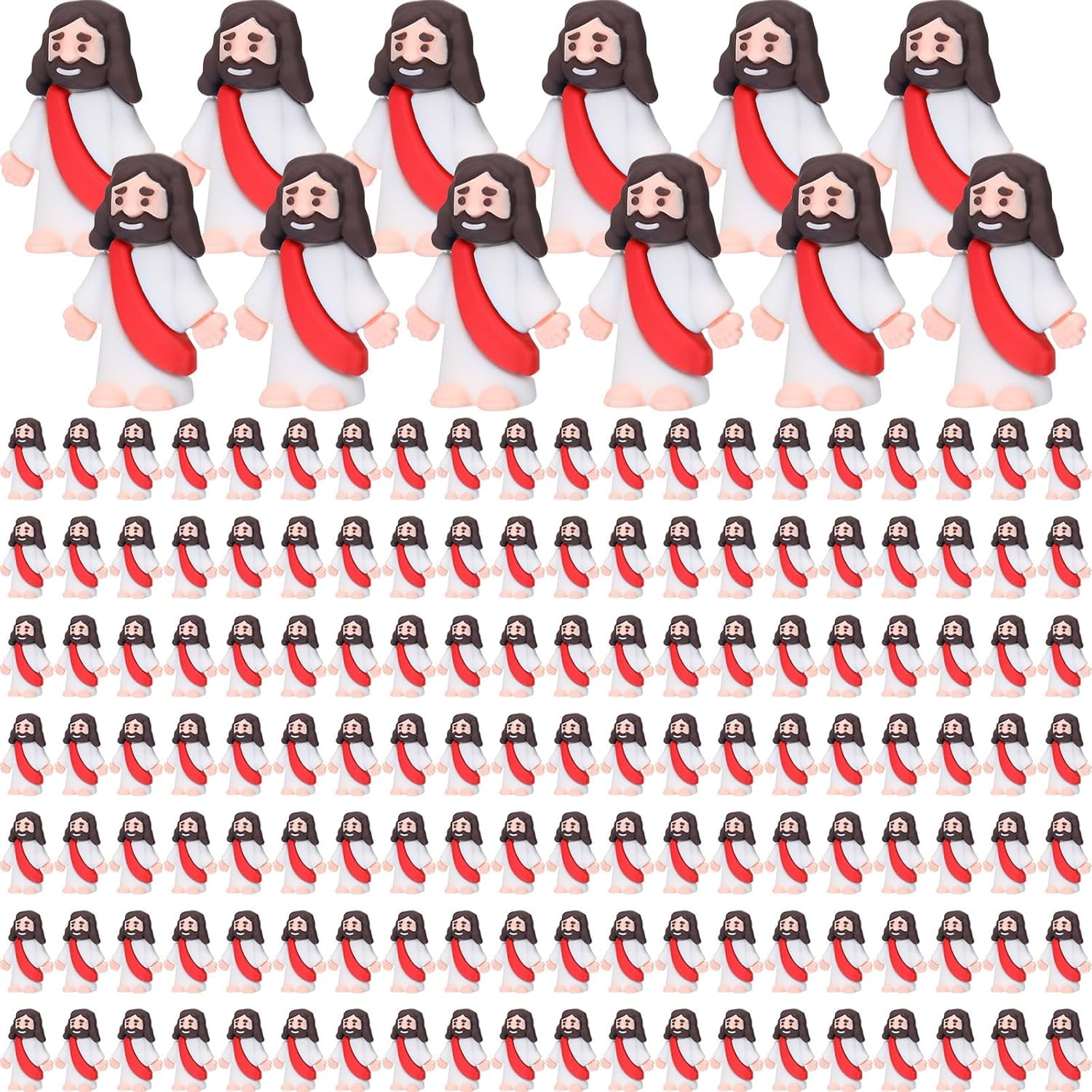 300 Pack Mini Jesus Figurines Bulk Tiny Jesus Figures Christ Savior ...