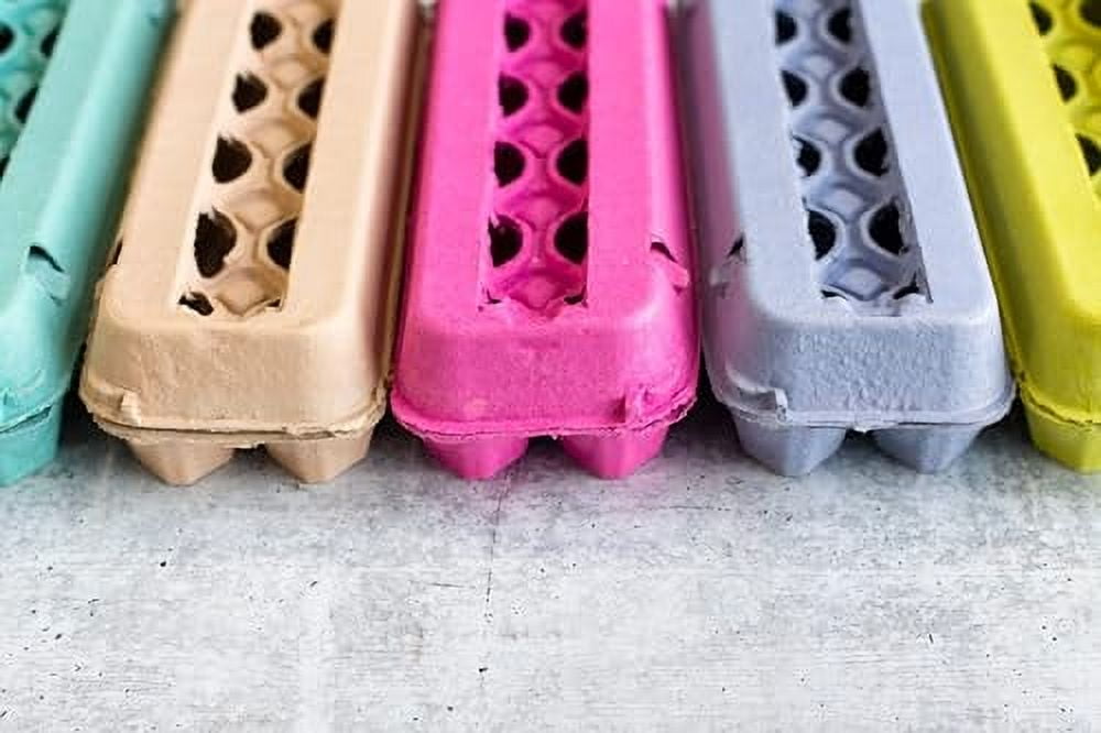 [300 Pack] Pink Tint Colored Blank 12-Egg View Top Paper Pulp Carton ...