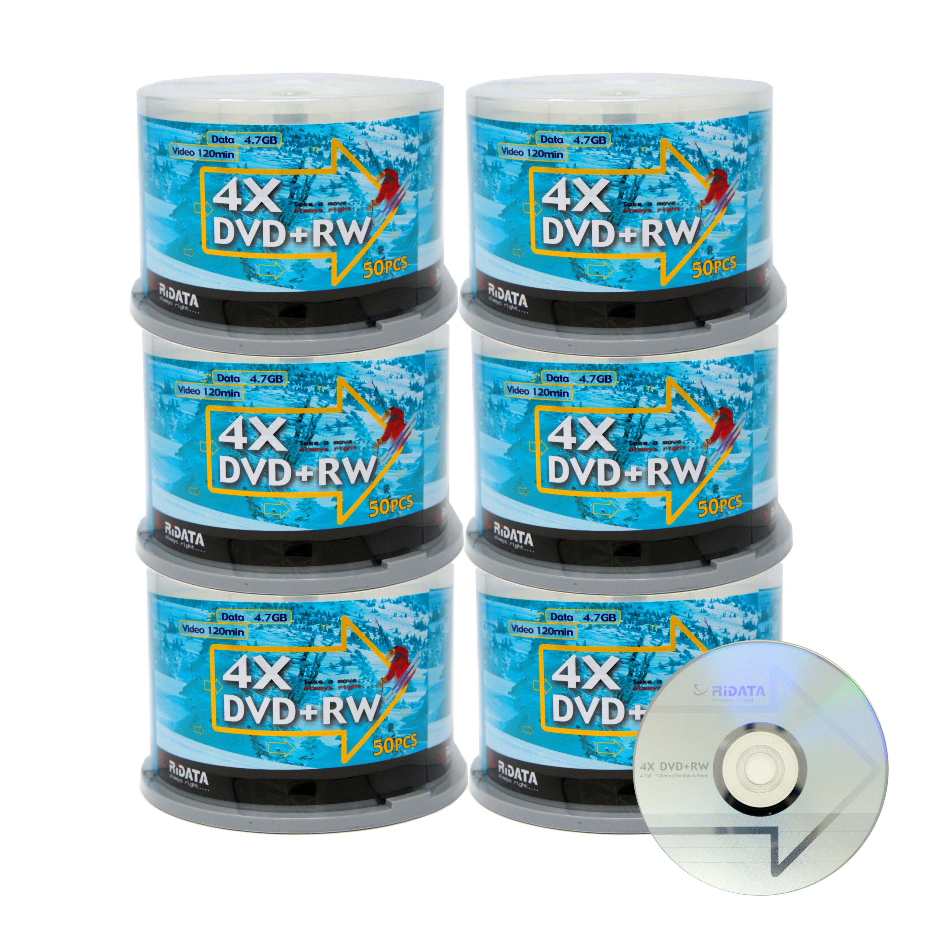 Ridata 300 Pack DVD+RW 4X 4.7GB Silver Logo - High Quality Rewritable ...