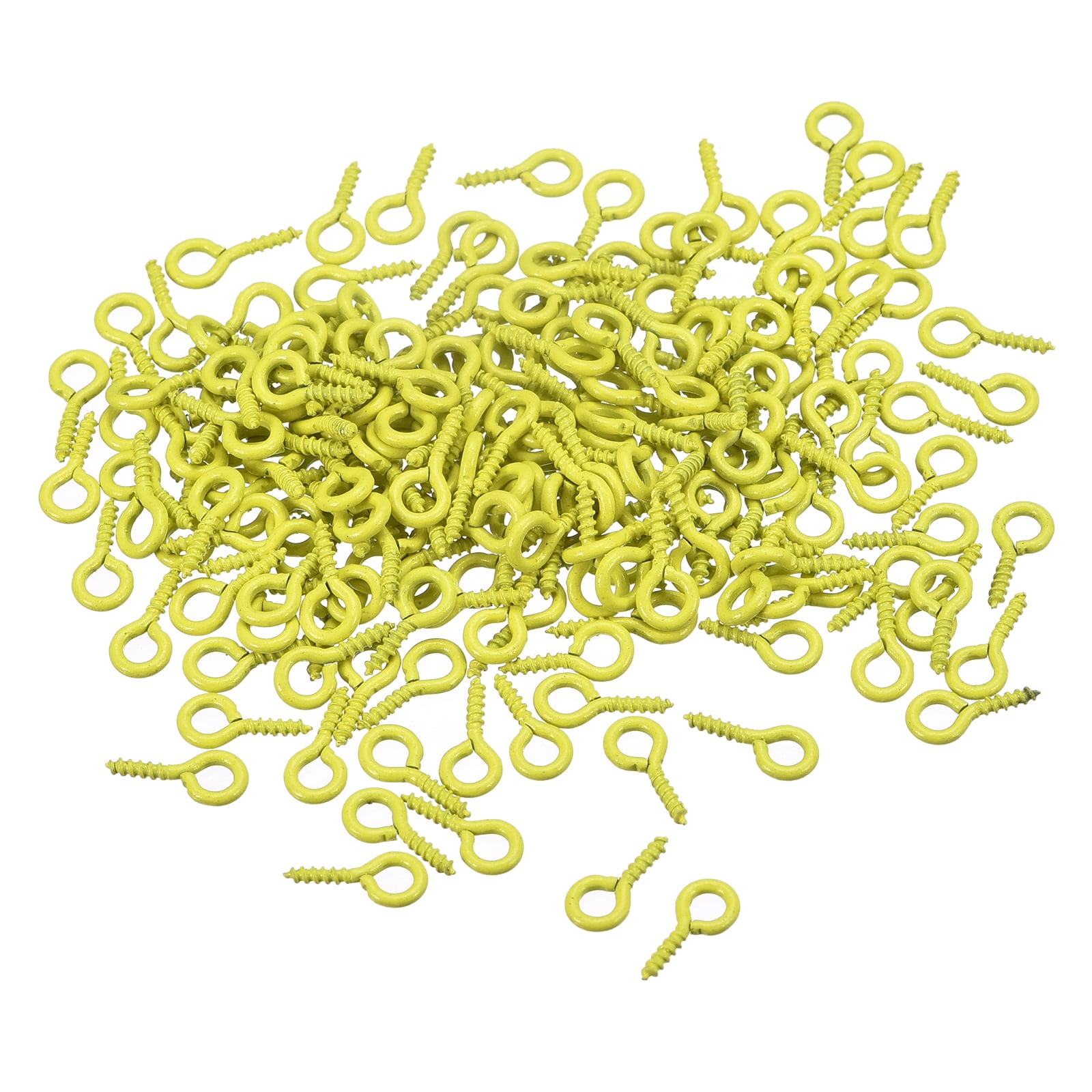 300 Pack Small Screw Eye Hooks Mini Eyelets Screws, 4x8x1mm, Bright ...