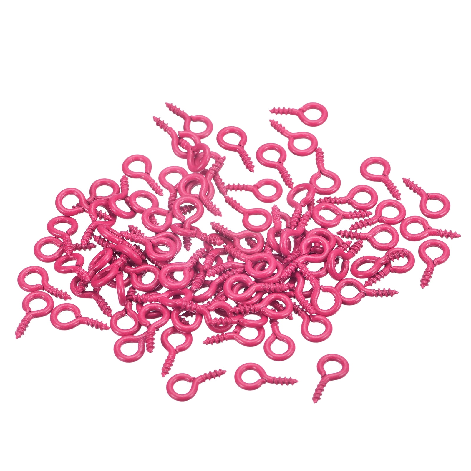 300 Pack Small Screw Eye Hooks Mini Eyelets Screws, 5x10x1.2mm, Rose ...