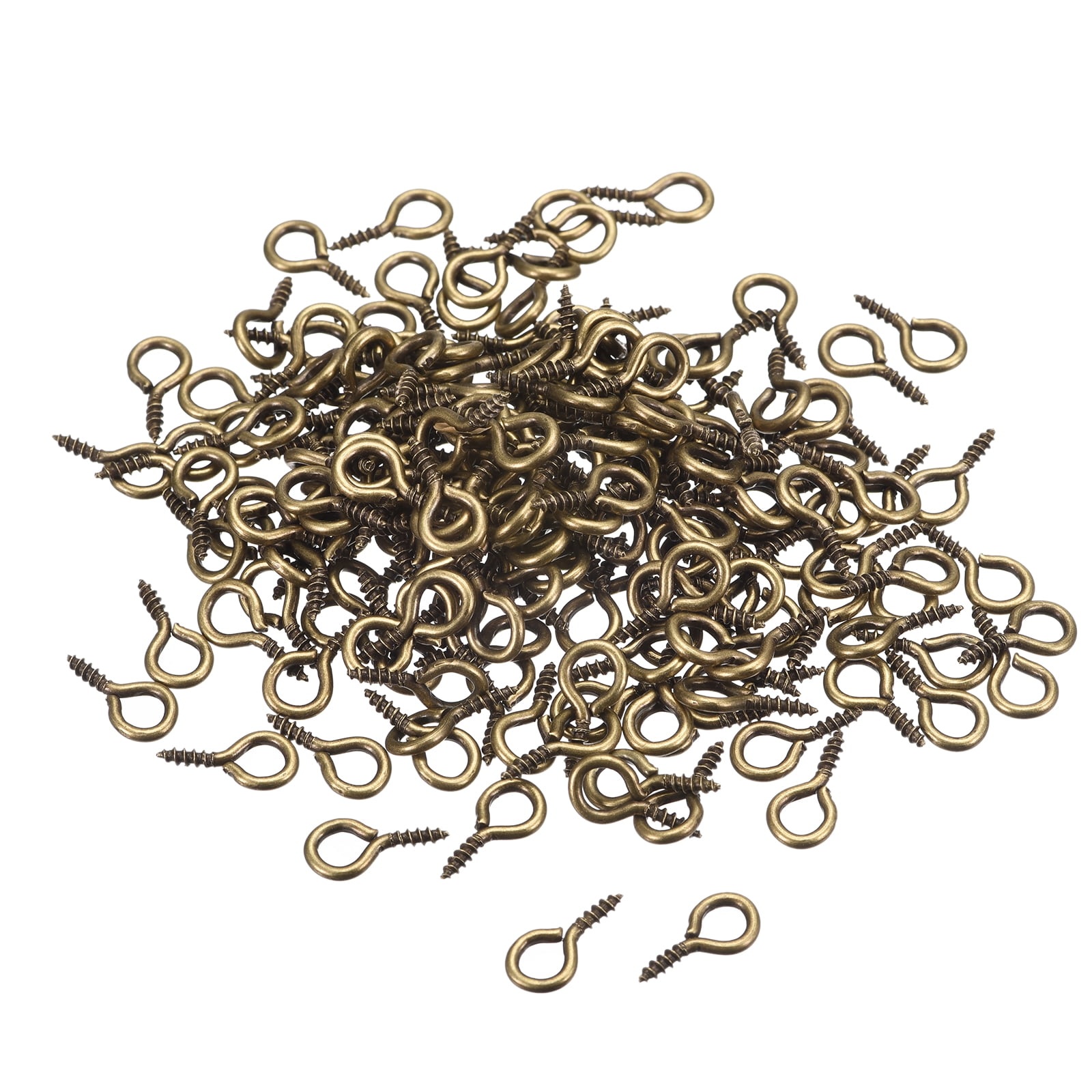 300 Pack Small Screw Eye Hooks Mini Eyelets Screws, 6.8x13x1.4mm ...