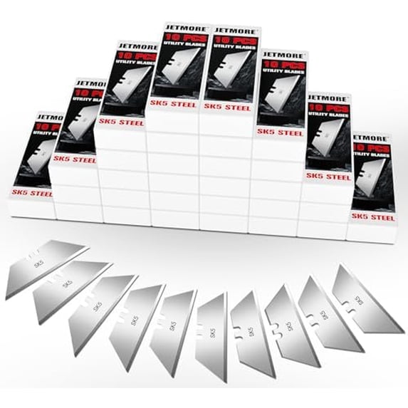 300 Pack Utility Knife Blades, SK5 Steel Box Cutter Blades, Blade for ...