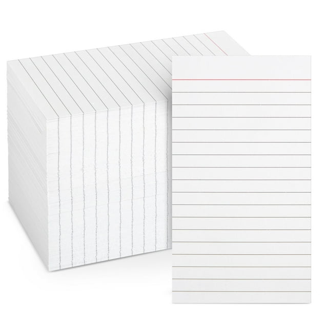 300 Pack Vertically Ruled Index Cards, Vertical Lined Paper Note Cards ...