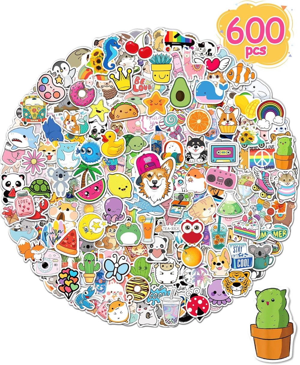 300-Pc Mega Cute Sticker Pack for Kids & Teens! Waterproof Vinyl ...